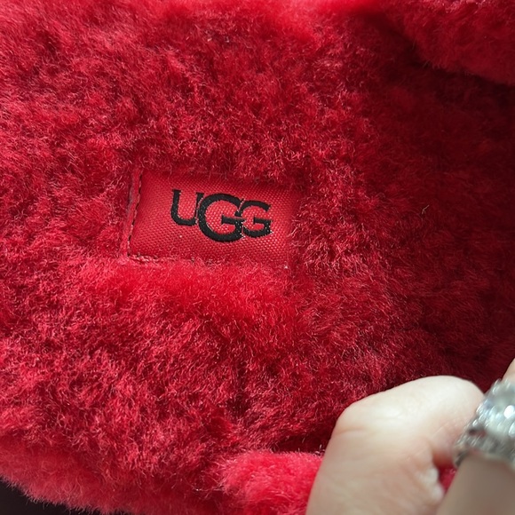 UGG | Shoes | Ugg Mens Red Fluff Yeah Slipper Slides | Poshmark